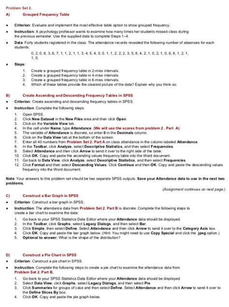 Solved Problem Set 2 A Grouped Frequency Table Criterion