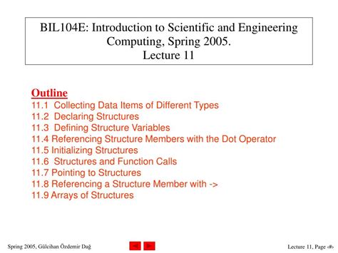 Ppt Bil104e Introduction To Scientific And Engineering Computing Spring 200 5 Lecture 11