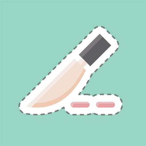 Sticker Line Cut Surgery Suitable For Education Symbol Simple Design Editable Design Template