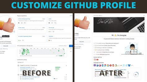 Create A Customize Github Profile Readme Page Github Readme Youtube