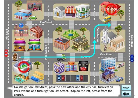 Giving Directions General Readin English Esl Powerpoints