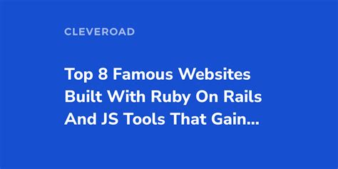 Best Websites Built With Ruby On Rails Details Revealed