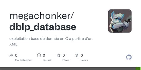 GitHub megachonker dblp database exploitation base de donnée en C a partire d un XML