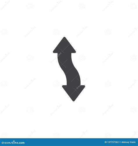 Vertical Double Head Arrow Vector Icon Stock Vector Illustration Of