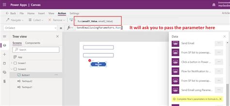 integrate power automate with a canvas app web development software