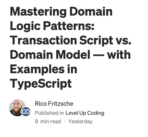 Rico Fritzsche On Linkedin Cleancode Ddd Softwaredeveloper