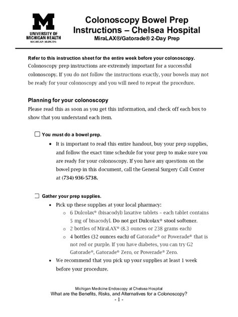 Fillable Online 8 Liter Colonoscopy Bowel Prep Instructions Fax Email