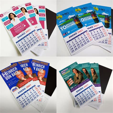 Impresión De Calendarios Magnéticos O Con Imán Mega Imprenta