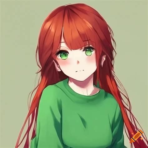 Anime Girl With Green Eyes And Red Hair Anime Hair Colors Do They