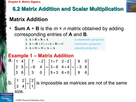 Chapter Matrix Algebra PPT