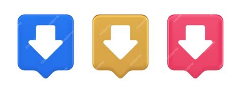 Premium Vector Arrow Down Button Keyboard Navigation Pointer