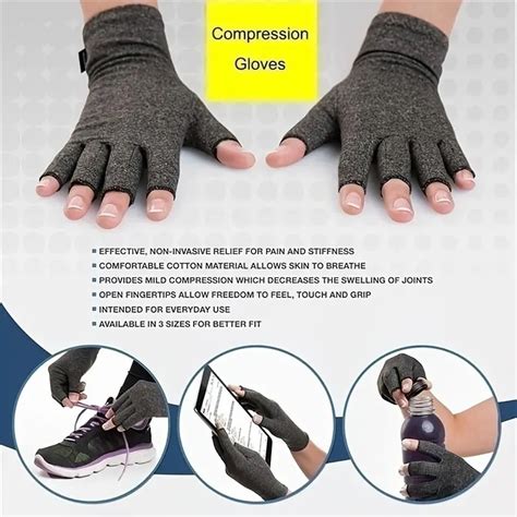 2 Pairs Rheumatoid Arthritis Magnetic Compression Gloves