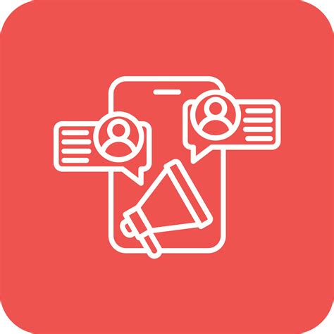 Sms Marketing Line Round Corner Background Icons 14662282 Vector Art At Vecteezy