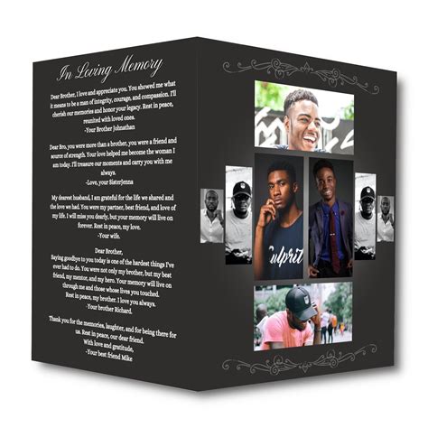 Funeral Program Template Diy Edit Using Canva Instant Download No