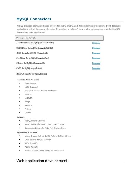 Pdf Mysql Connectors Dokumentips