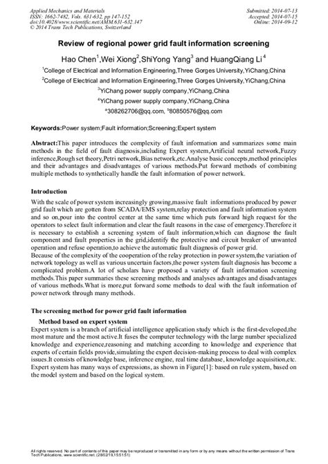 Review Of Regional Power Grid Fault Information Screening Scientificnet