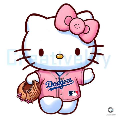 Hello Kitty Los Angeles Dodger Baseball Png Hello Kitty Los Angeles Dodgers Baseball Dodgers