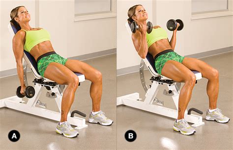 Incline Bench Dumbbell Curls