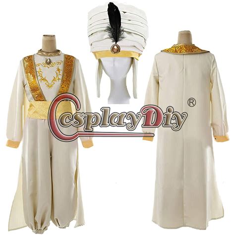 Cosplaydiy Aladdin Lamp Prince Aladdin Costume Outfit For Adult Man