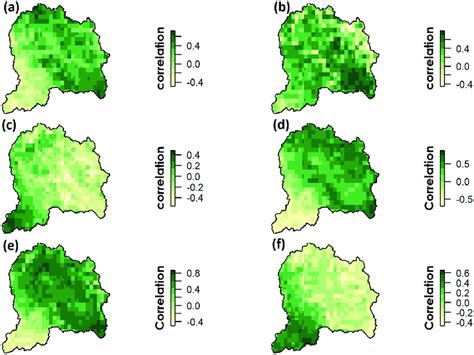 Annual Correlation Coefficient Of Ndvi With Tmax A Tmin B And