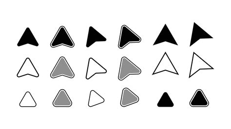 Collection Of Various Arrow Mouse Cursor And Pointer Icons 66246828 Vector Art At Vecteezy