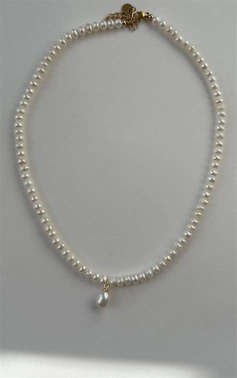 Mon Jewelry ტიტანის მარგალიტის ყელსაბამი 40 სმ Veli Store