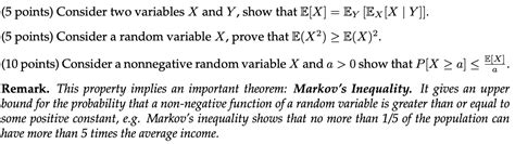Solved 5 Points Consider Two Variables X And Y Show That