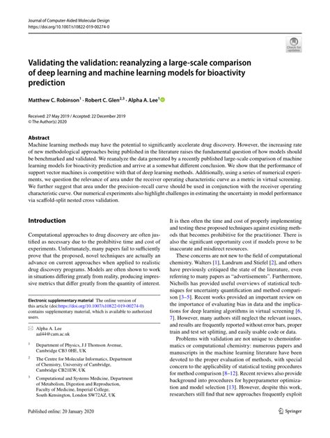 Pdf Validating The Validation Reanalyzing A Large Scale Comparison Of Deep Learning And