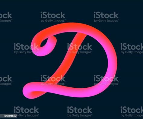 편지 D 서 예 벡터 일러스트 레이 션의 3d 벡터 튜브 3차원 형태에 대한 스톡 벡터 아트 및 기타 이미지 3차원 형태 그래프 대문자 Istock