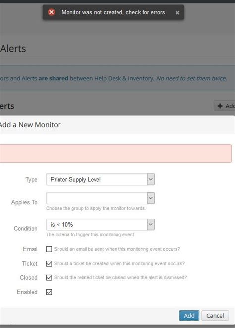 Define Printer Level Low Alarm Spiceworks Support Spiceworks Community