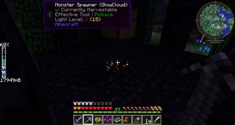 Disconnect Trying To Get A Glowcloud Spawner With A Bedrock Pickaxe