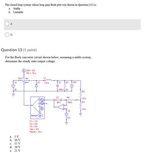 Solved The Closed Loop System Whose Loop Gain Bode Plot Was Chegg
