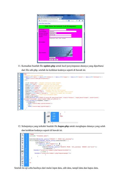 tutorial php membuat aplikasi inventaris pdf