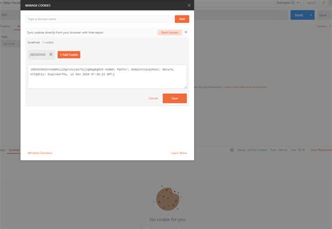 Secure Cookie Is Not Included In Consequent Requests Issue Postmanlabs Postman App