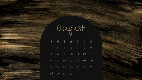 August Calendar Wallpaper