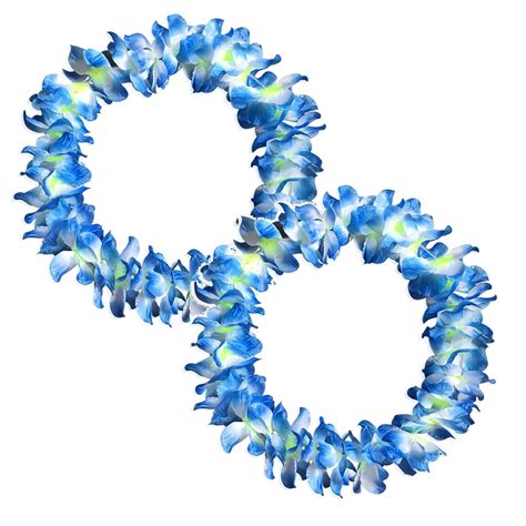 Lycaql 2pcs Hawaiian Leis Bulk Luau Party Decorations Silk Flower Leis