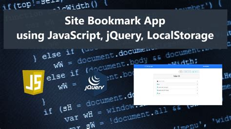 Site Bookmark App Using Javascript Free Source Code Sourcecodester