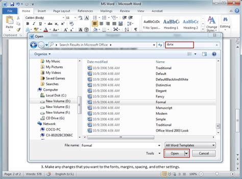 How To Change Default Template In Word 2007 2010