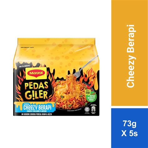 Maggi Pedas Giler Cheesy Berapi 73g X 5 Packs Halal Shopee Malaysia