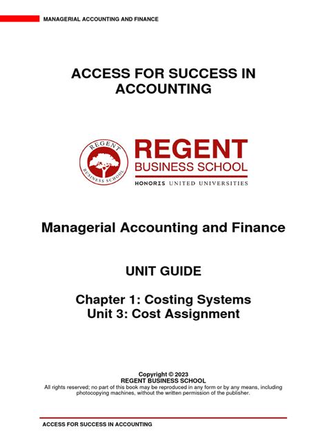 Unit 3 Cost Assignment Pdf Management Accounting Cost Of Goods Sold