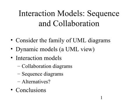 Pdf Interaction Models Sequence And Collaboration · Interaction