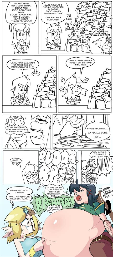 Rule 34 2021 2girls Archer Dotodonoto Belly Expansion Belly Fetish Belly Inflation Blonde