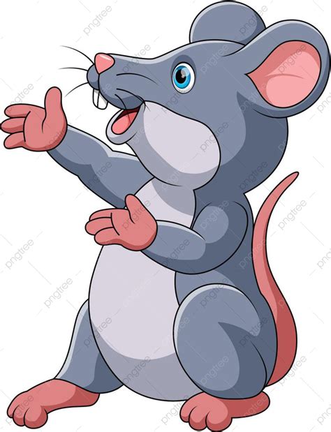 Gambar Presentasi Kartun Tikus Lucu Tersenyum Bagian Mamalia Png Dan Vektor Dengan Background