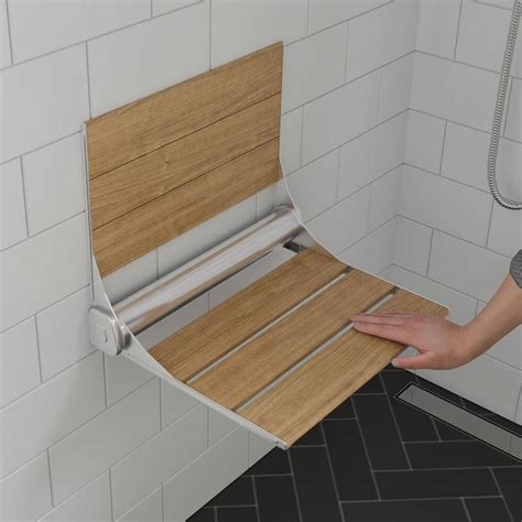 Alfi Brand Wall Mounted Shower Seat Abs17 Sa The Home Depot
