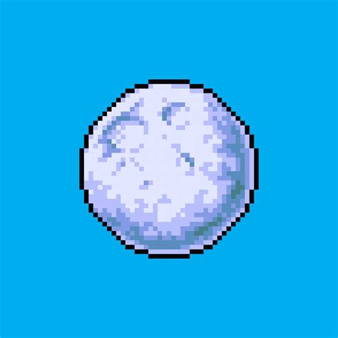 Moon Pixel Art Icon Yellow And Grey Pixelated Moon Design For Logo