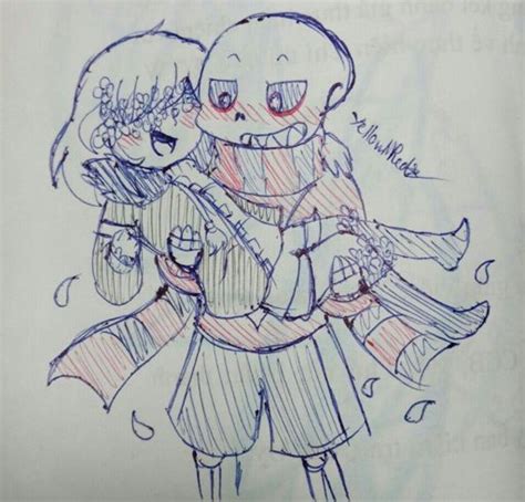 Flowerfell Sans X Frisk Chibi Undertale Amino