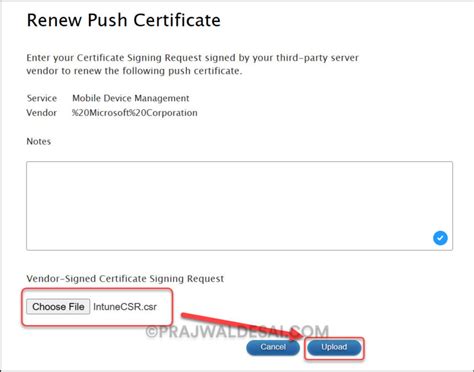Renew Apple MDM Push Certificate In Intune Prajwal Desai