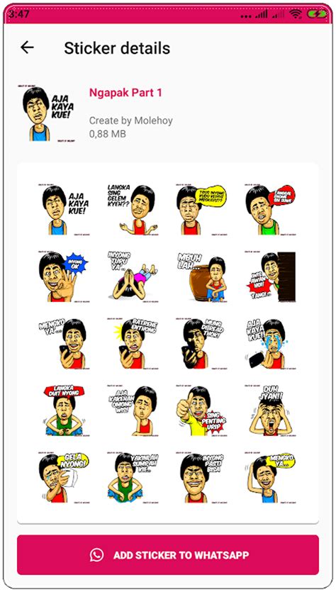 Stiker Ngapak WAStickerApps APK pour Android - Télécharger