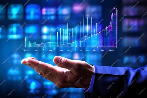 A Man Holds His Hand Up In Front Of A Graph That Says Graph Premium Ai Generated Image