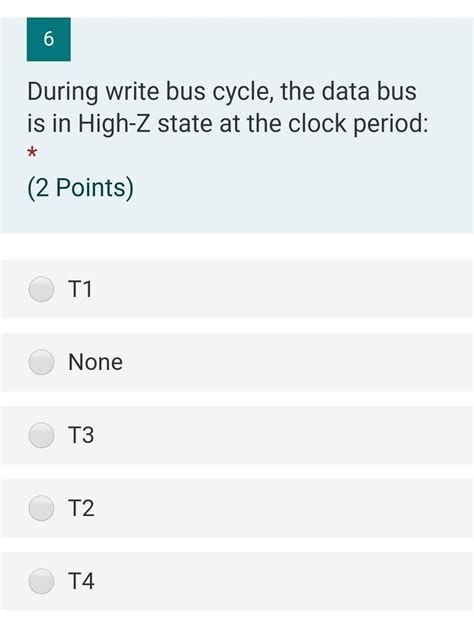 solved 6 during write bus cycle the data bus is in high z